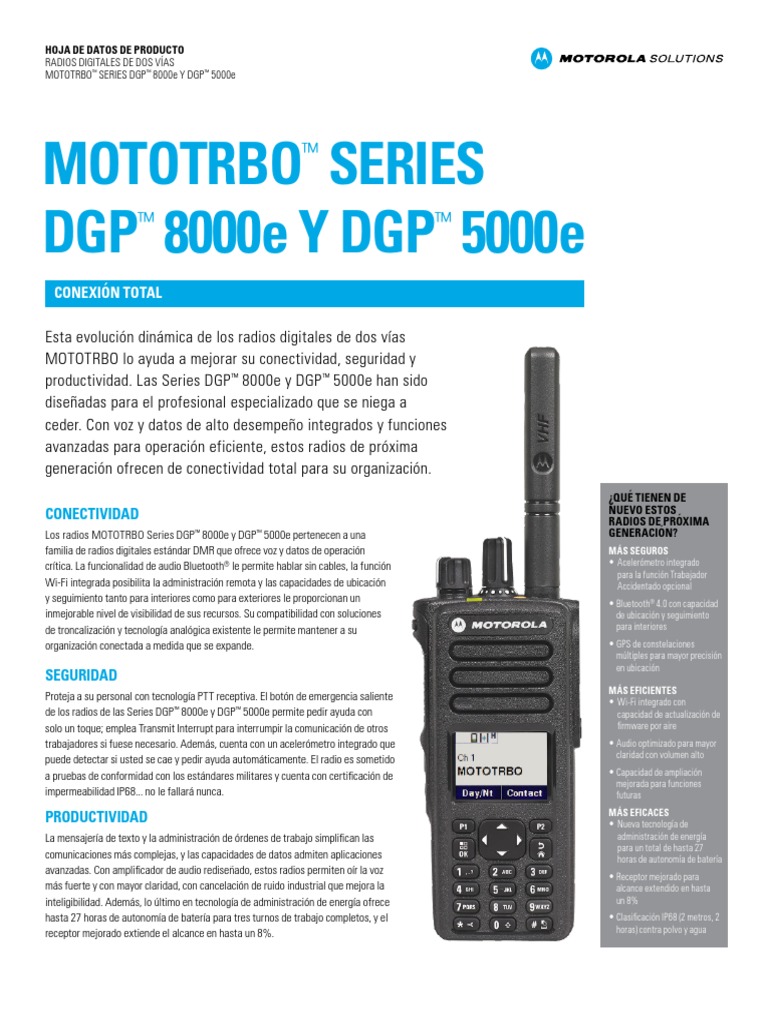 MOTOTRBO DGP8000e - DGP5000e | PDF | Bluetooth | Auriculares