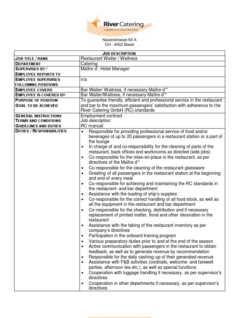 11 Waiter | PDF | Waiting Staff | Restaurants