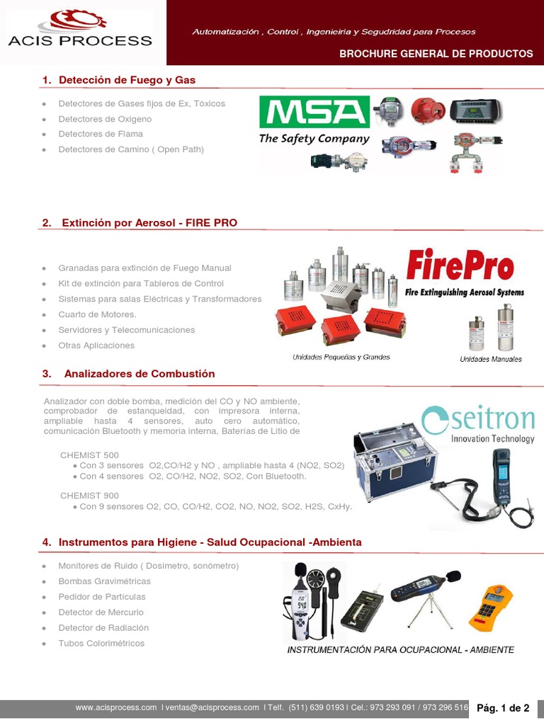 Brochure Productos - ACIS PROCESS | PDF