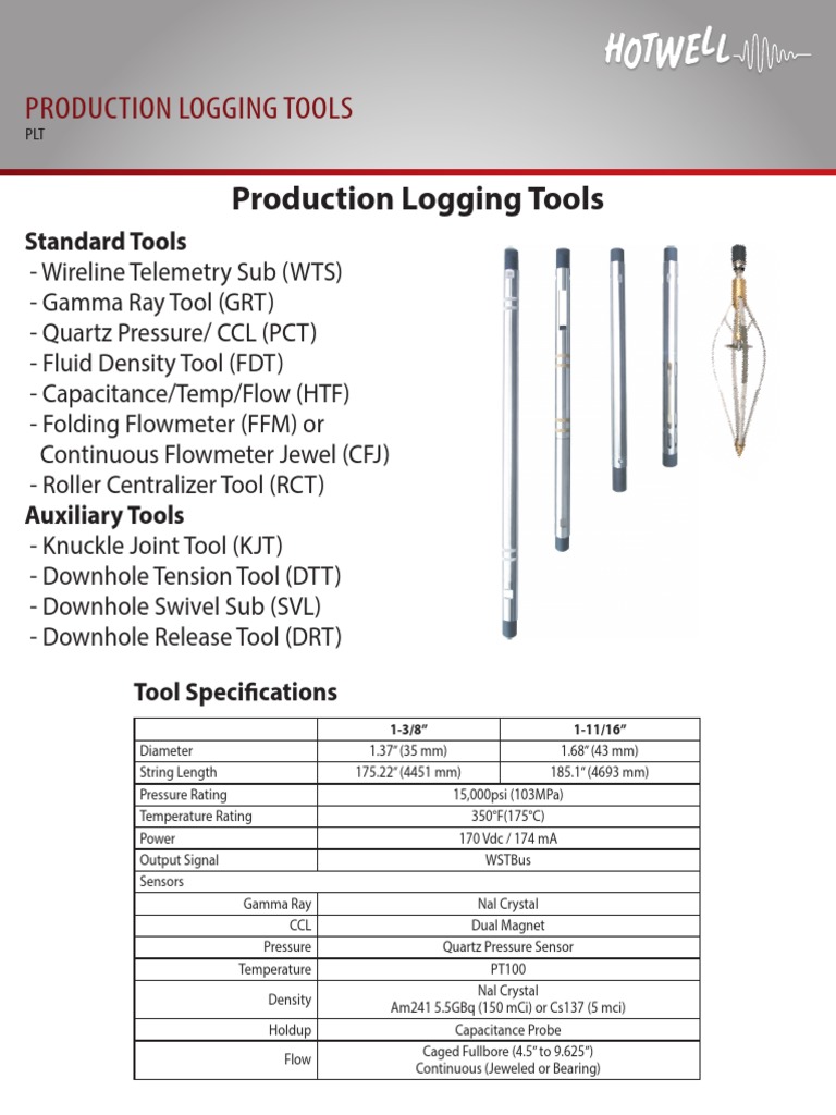 Production Logging Tools 2014 | PDF | Equipment | Chemical Engineering