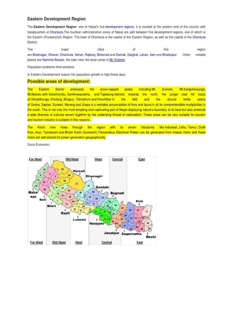 Eastern Development Region | PDF
