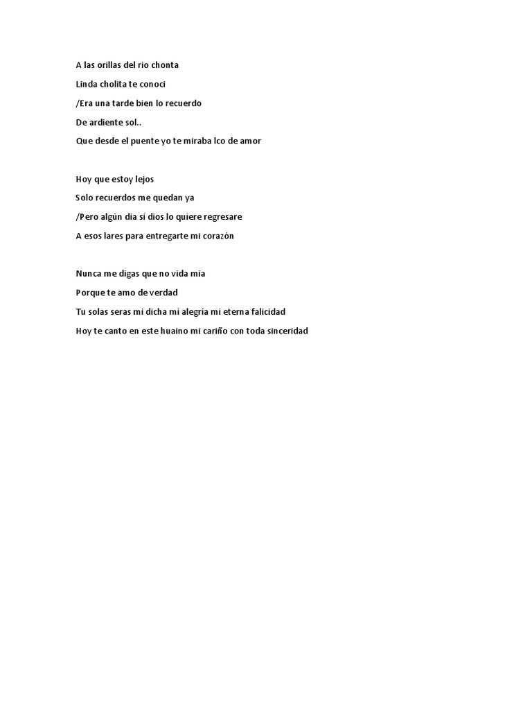 A Las Orillas Del Rio Chonta | PDF