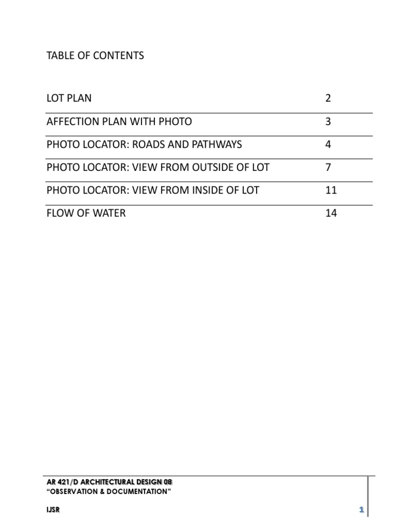 Site Observation Pages | PDF