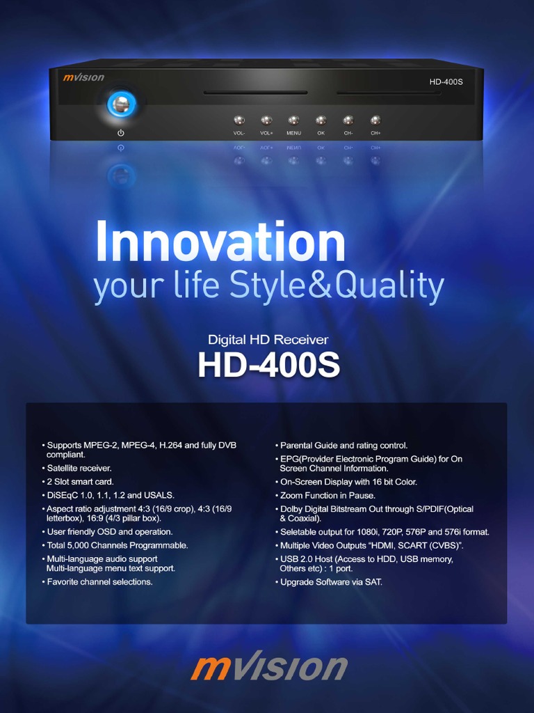 Mvision Hd-400s Leaflet Version 2010 | PDF