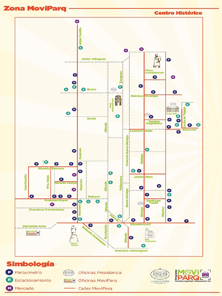 Mapa Parquimetros Pachuca Centro Histórico | PDF