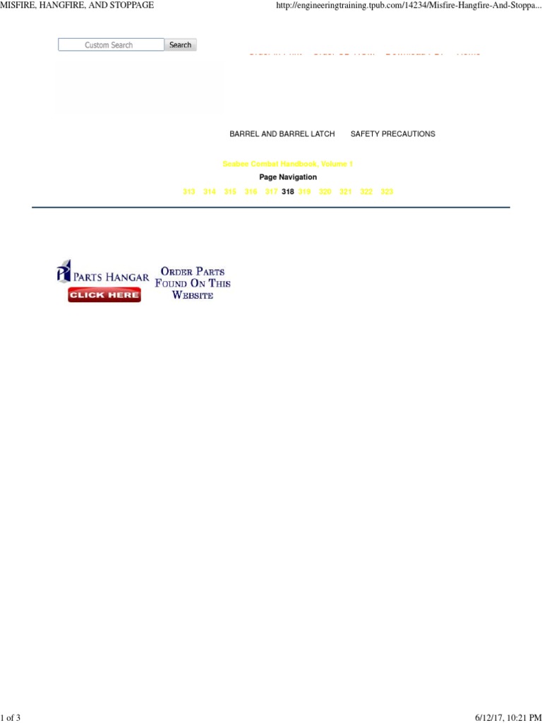 Misfire, Hangfire, and Stoppage | PDF | Cartridge (Firearms) | Ammunition