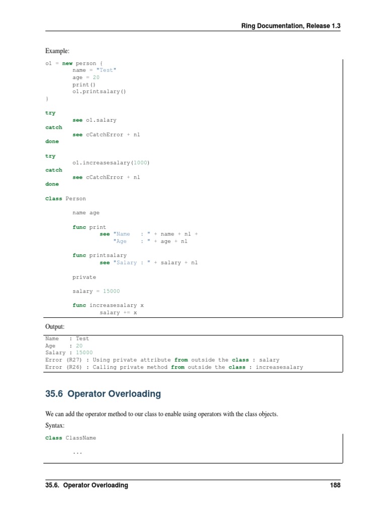 The Ring Programming Language Version 1.3 Book - Part 22 of 88 | PDF | Subroutine | Variable ...