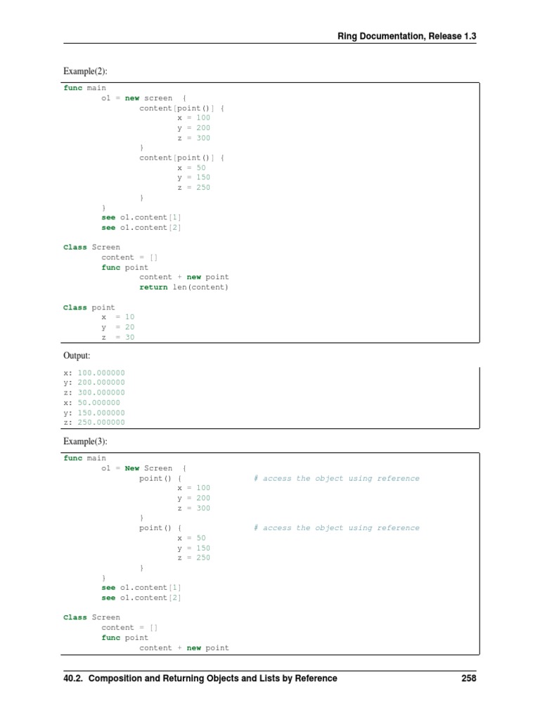 The Ring Programming Language Version 1.3 Book - Part 29 of 88 | PDF | Object (Computer Science ...