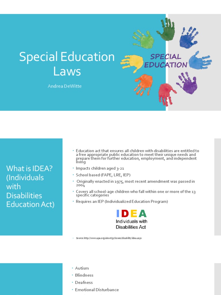 Special Education Laws | PDF | Individualized Education Program ...