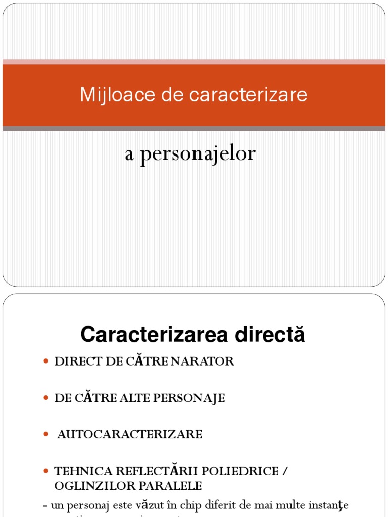 Mijloace de Caracterizare | PDF