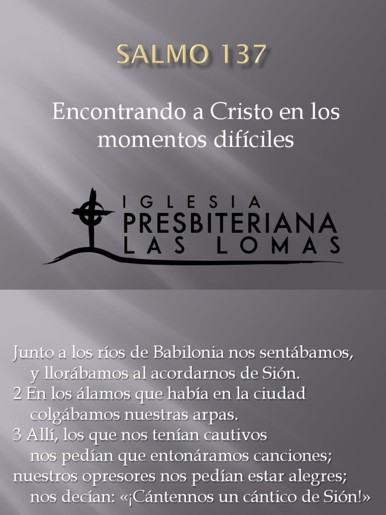 Salmo 137 | PDF | Biblia | Religión y creencia