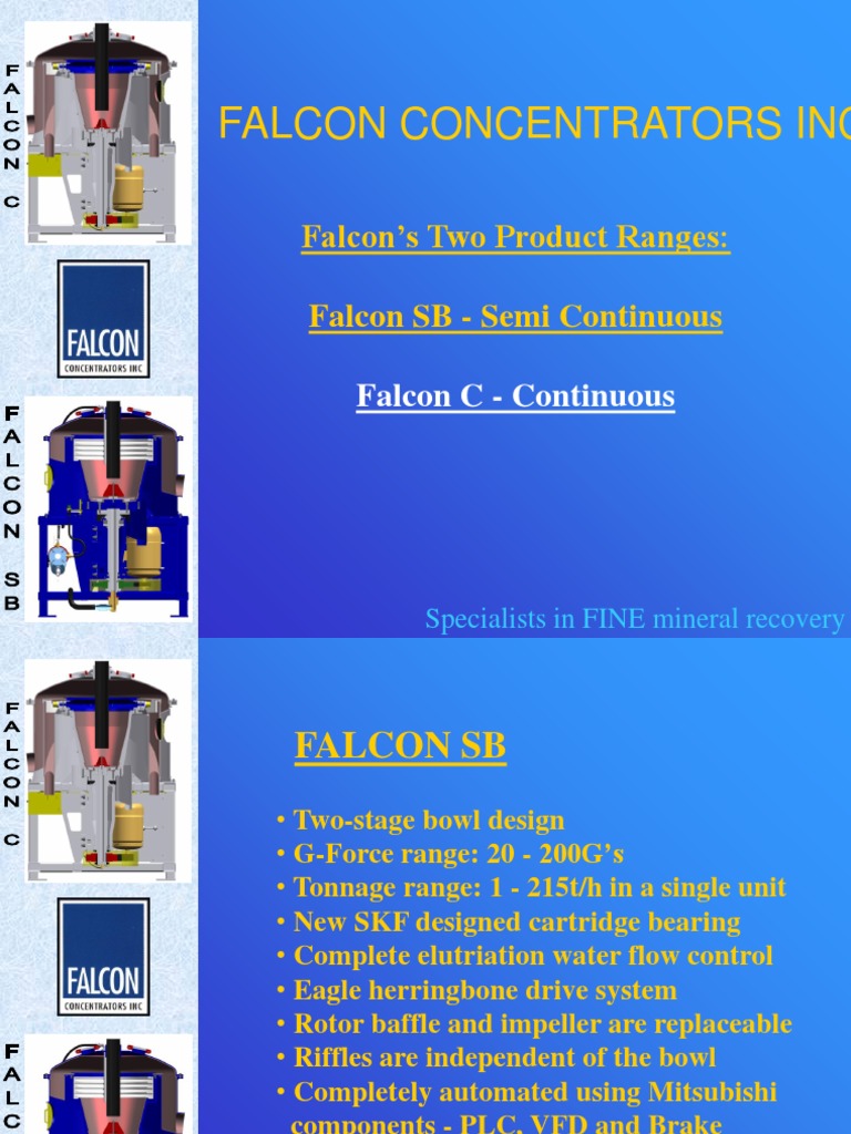 Concentradores Falcon | PDF | Mill (Grinding) | Silver