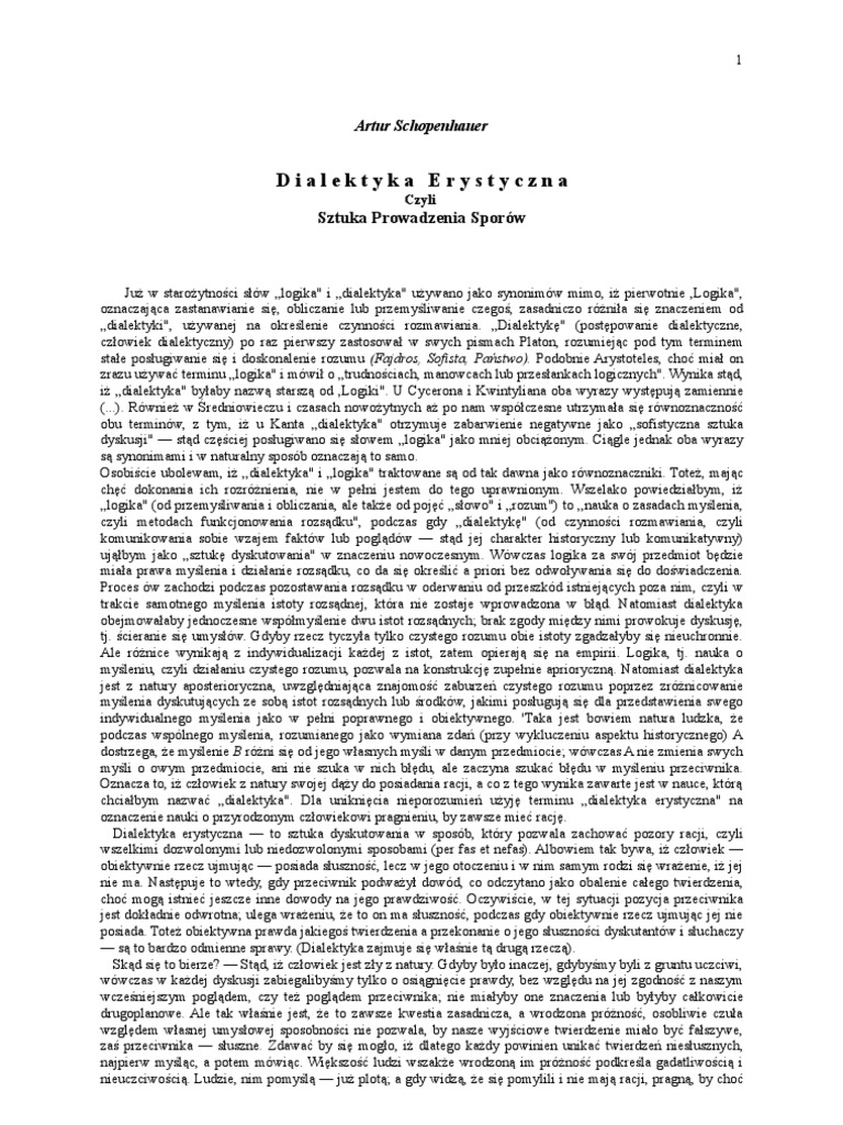 Schopenhauer - Erystyka | PDF