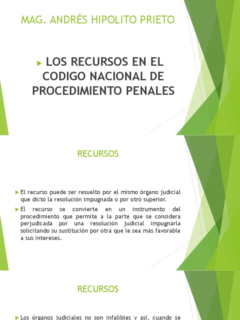 Los Recursos en El CNPP | PDF | Ley procesal | Sentencia (Ley)
