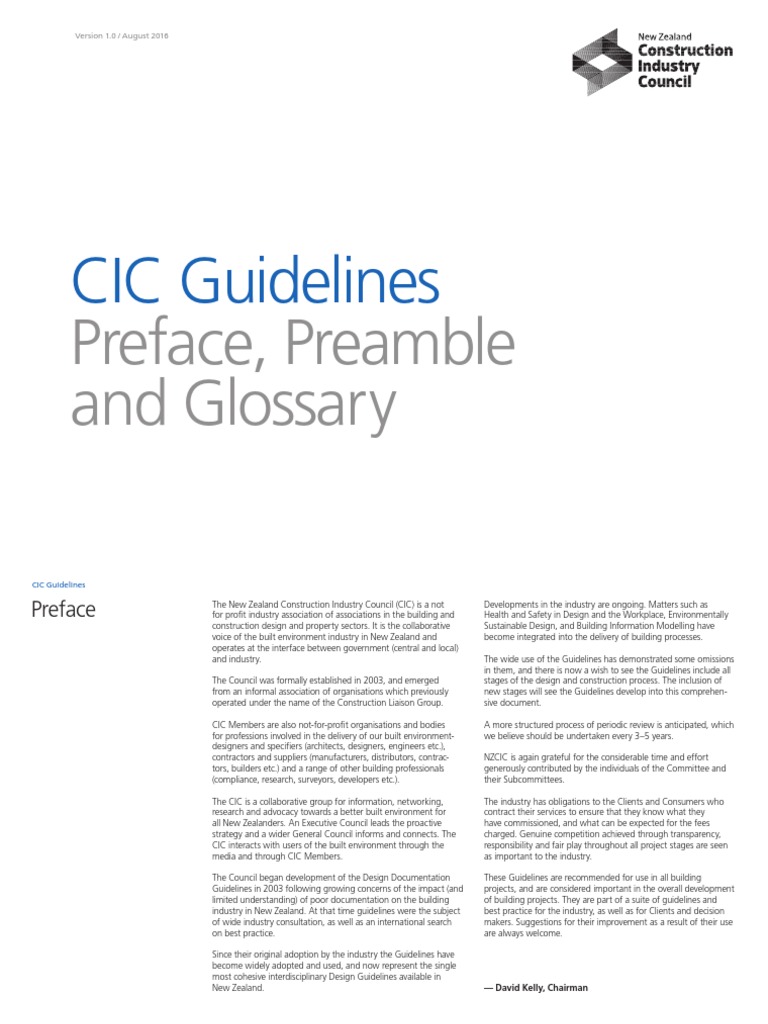 CIC Guidelines Preface | PDF | Building Information Modeling | Procurement