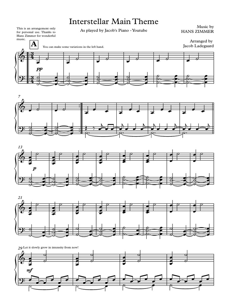 Interstellar Score (Am) PDF | PDF