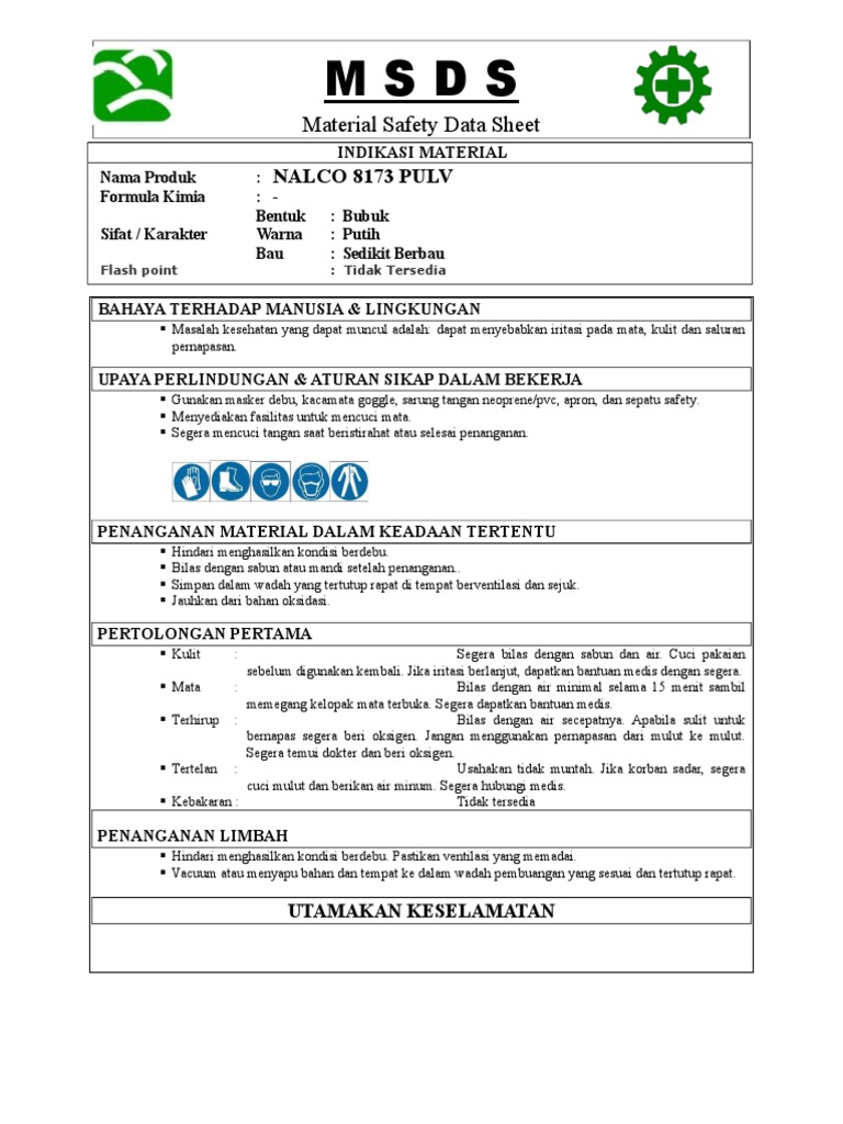 Nalco 8173 PULV, Ondeo Nalco | PDF