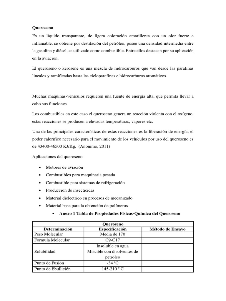 Kerex | PDF | Queroseno | Combustibles