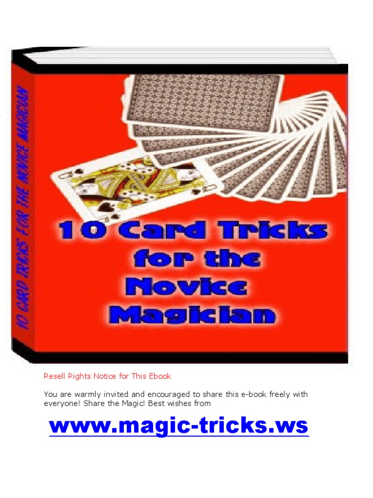 WWW - Magic-Tricks - WS: Resell Rights Notice For This Ebook | PDF ...