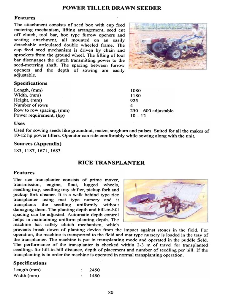 Power Tiller Drawn Seeder PDF | PDF | Sowing | Plough