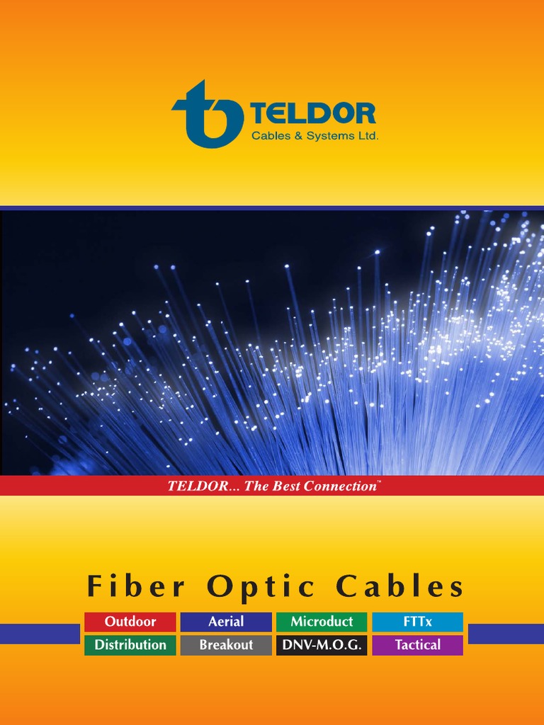 Teldor FiberOptic Cables Guide | PDF | Optical Fiber | Cable
