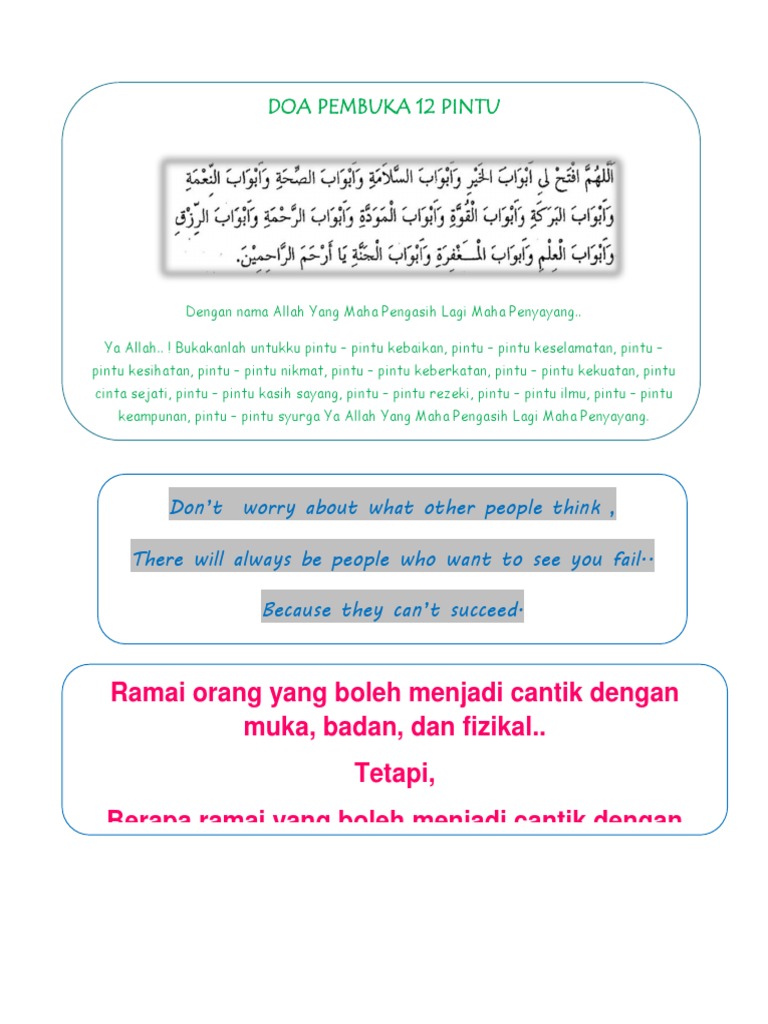 Doa Pembuka 12 Pintu | PDF