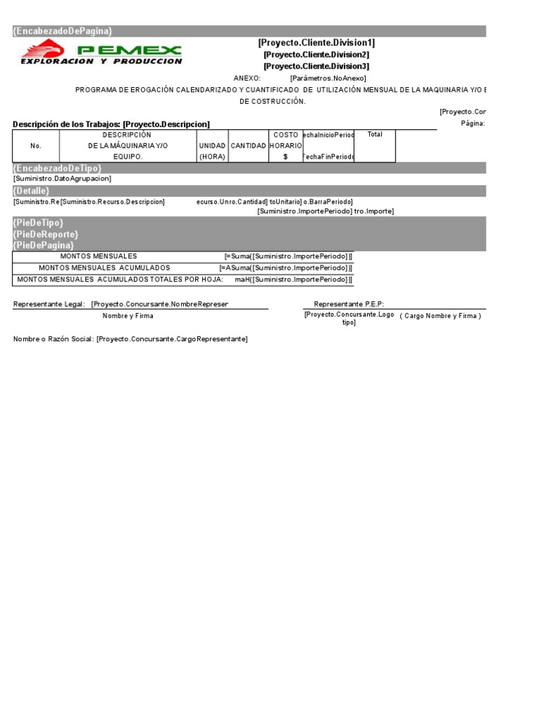 Anexo D-Eme Programa de Erogaciones de Maquinaria y Herr | PDF ...