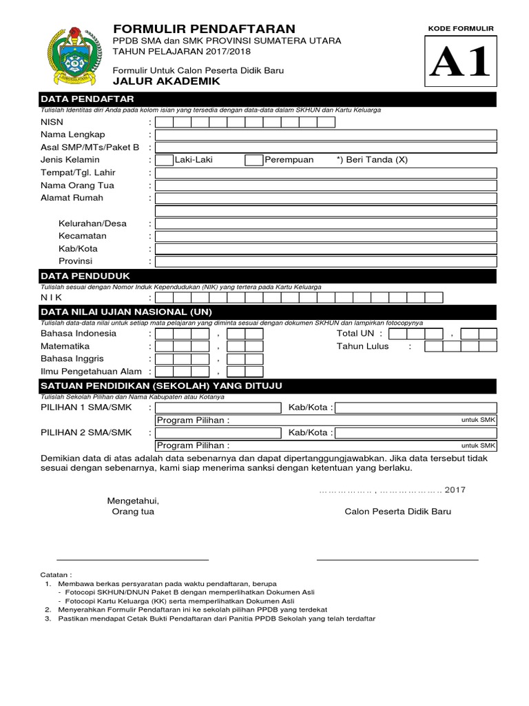 Formulir A1 | PDF