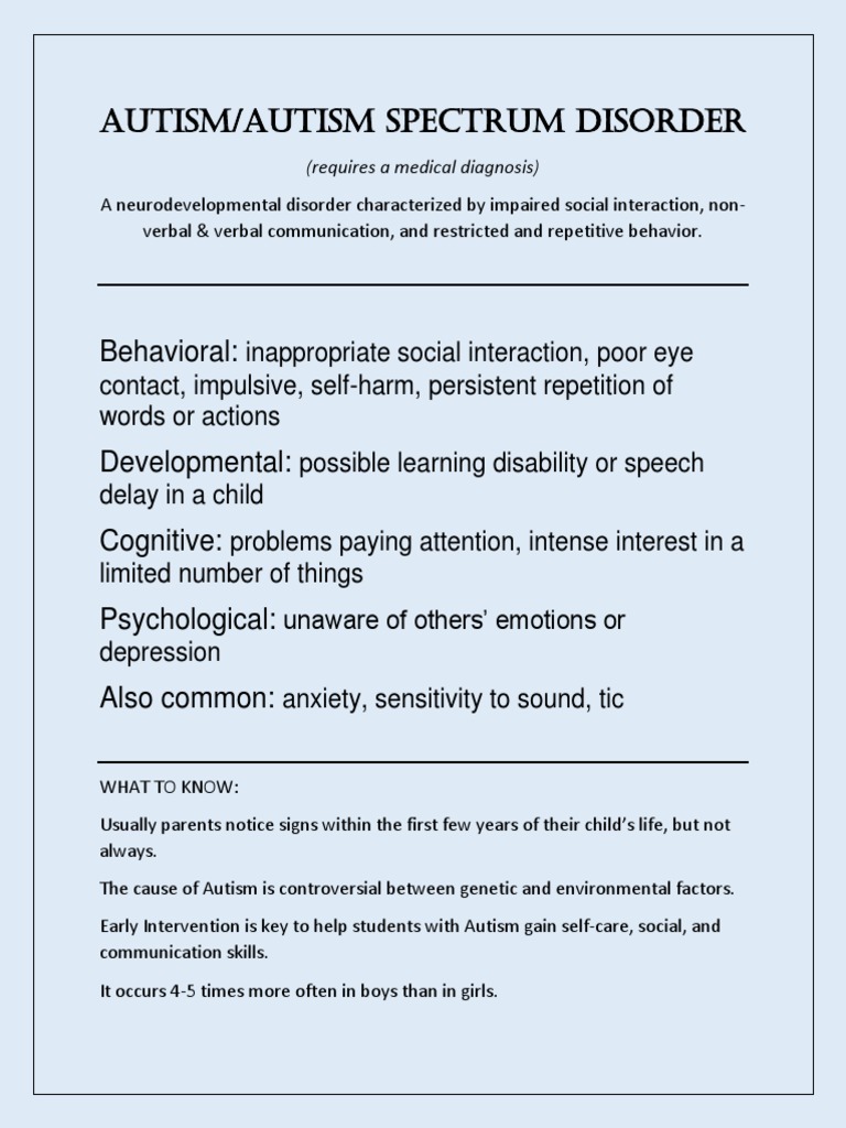 Autism Handout | PDF