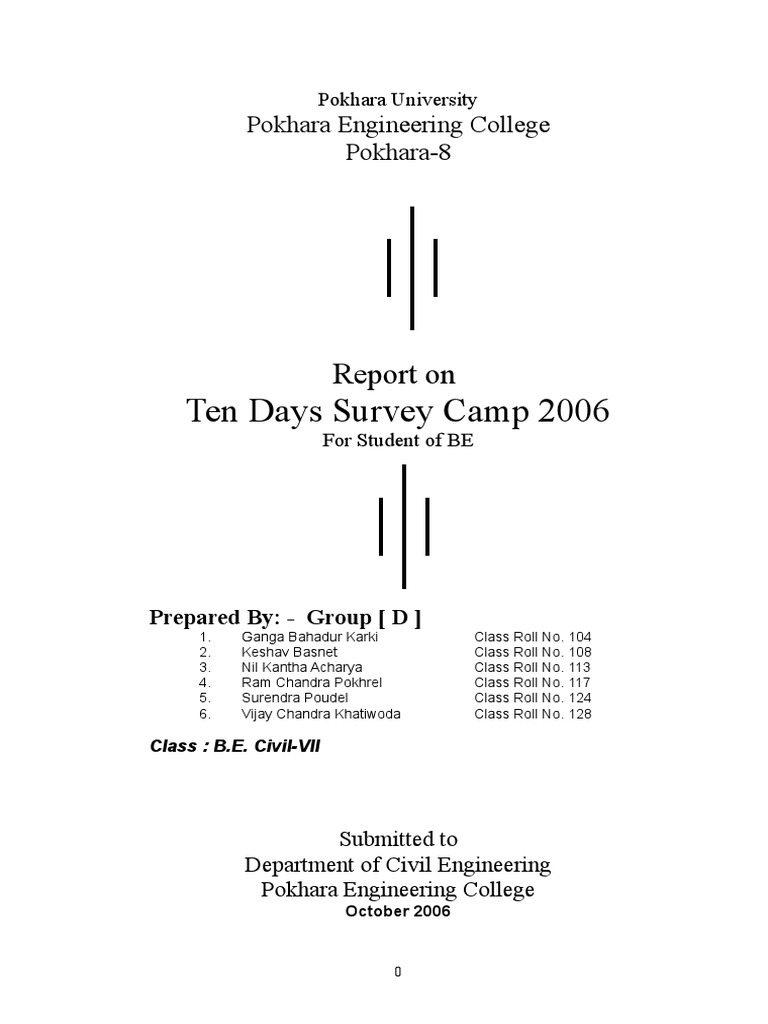 Survey Camp Report | PDF | Surveying | Triangle