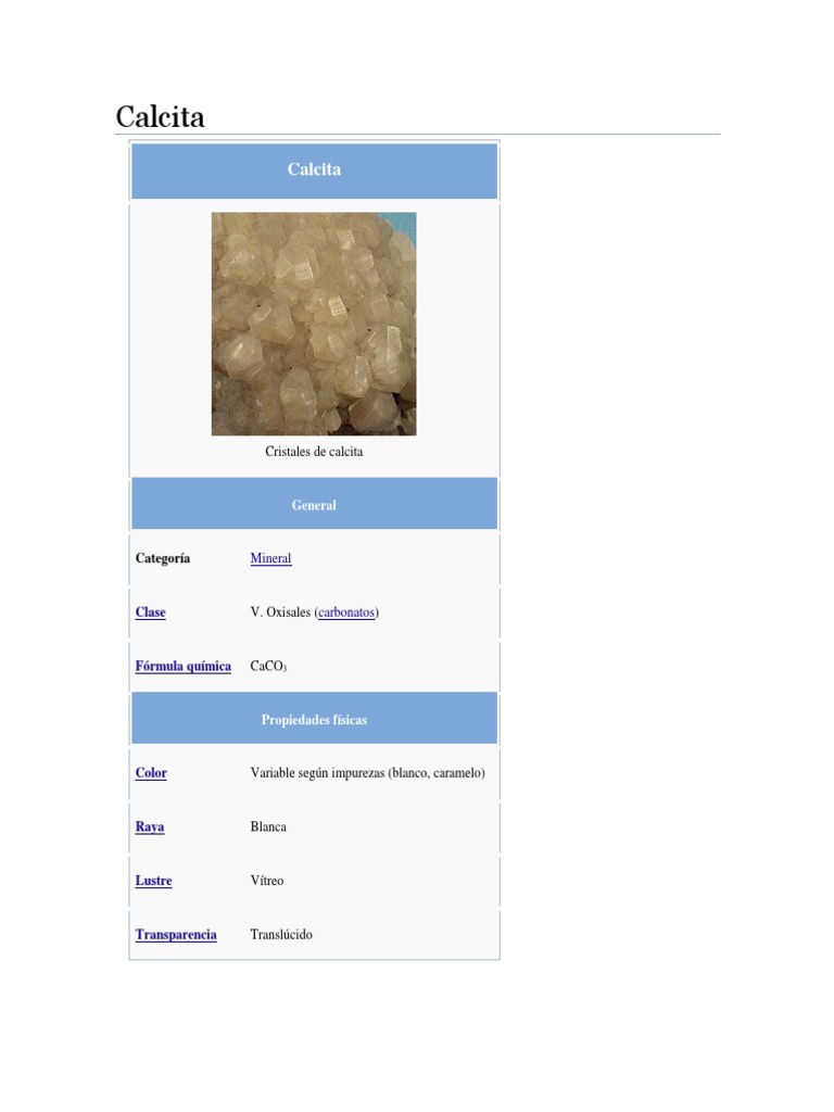 Calcita | PDF | Calcita | Sólidos cristalinos