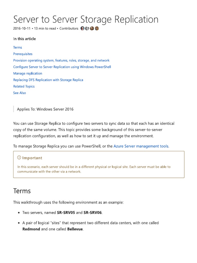 Storage Replication | PDF