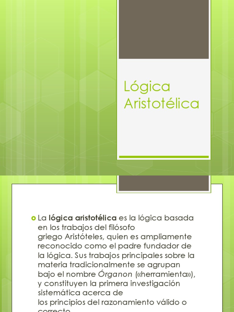 Lógica Aristotélica | PDF | Lógica | Aristóteles