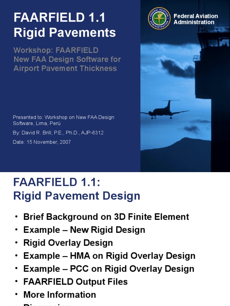 FAARFIELD 1.1: Rigid Pavement Design | PDF | Finite Element Method | Road Surface