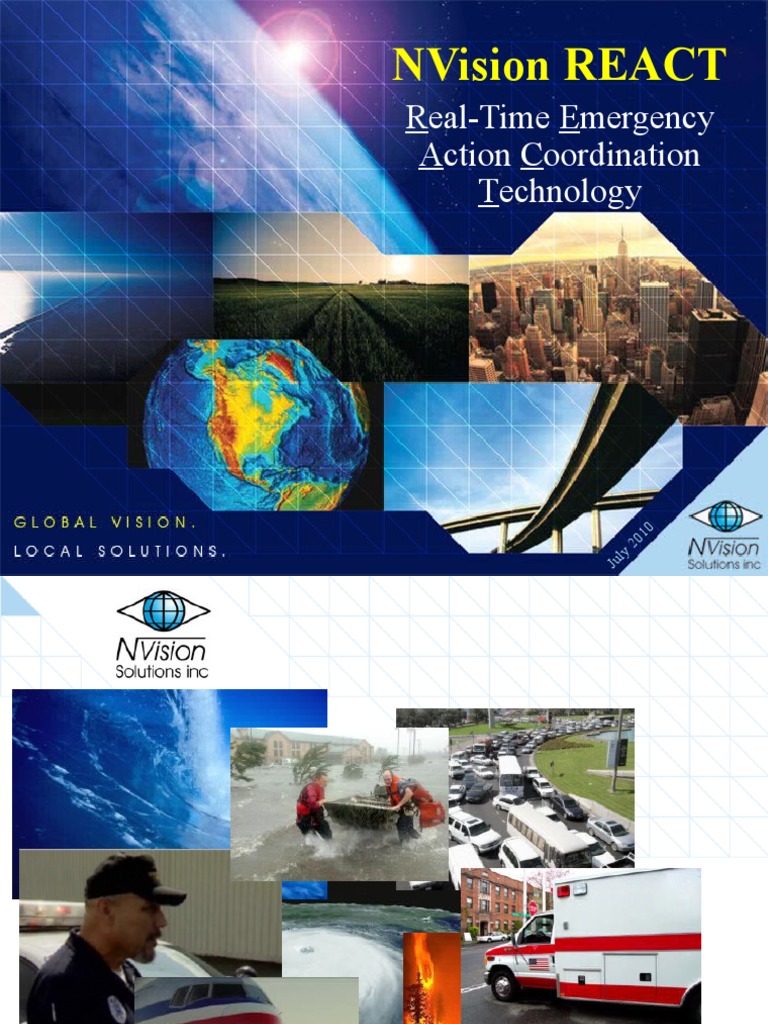 Nvision React Real Time Emergency Action Coordination Technology Pdf Disaster Management