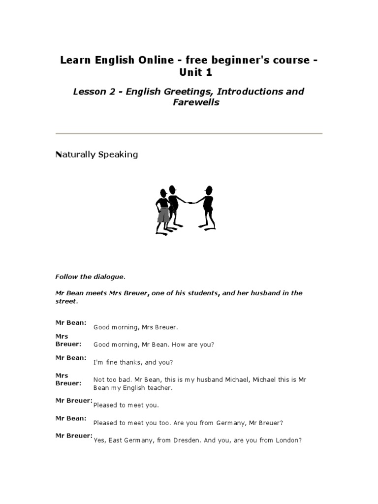 English Greetings and Farewells Guide | PDF