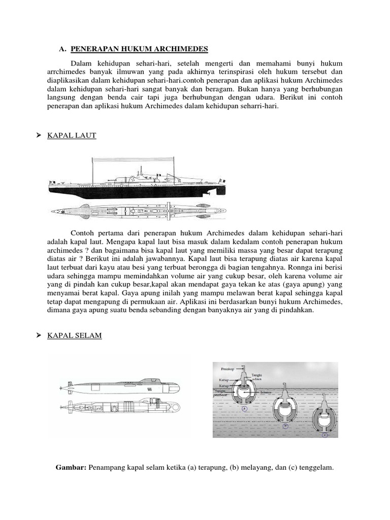Penerapan Hukum Archimedes | PDF | Teknologi & Rekayasa