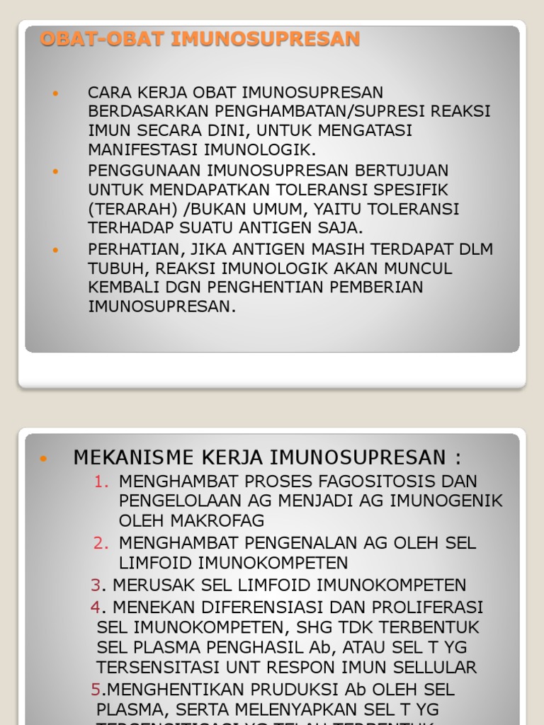 Obat-Obat Imunosupresan | PDF