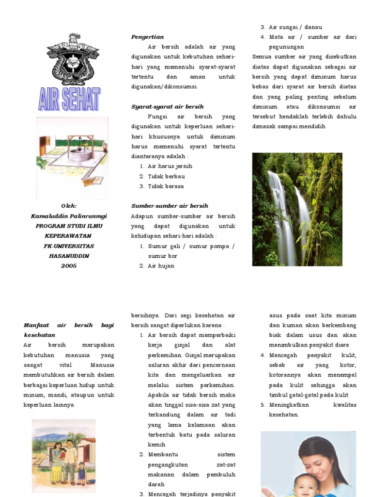 Leaflet Air Bersihnya Kamal | PDF