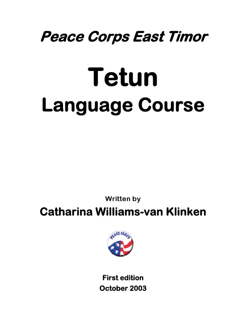 US. Peace Corps Tetun Language Course | PDF | East Timor | Peace Corps