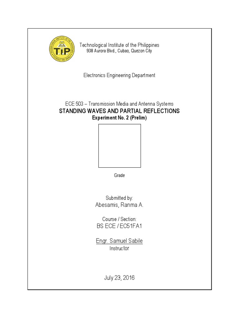 Antenna Experiment Front Page 2 | PDF | Antenna (Radio) | Electronic ...
