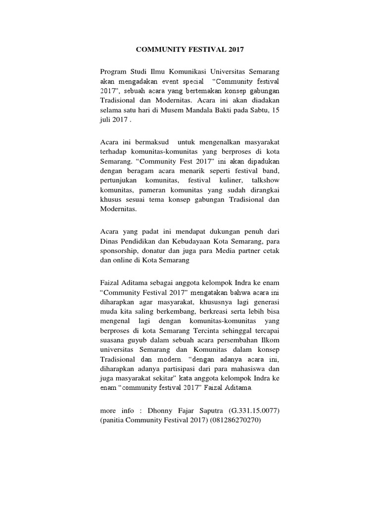 Contoh Press Release | PDF