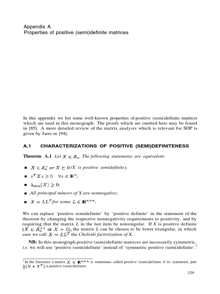 Properties Of Positive Definite Matrices Pdf Eigenvalues And Eigenvectors Analytic Function