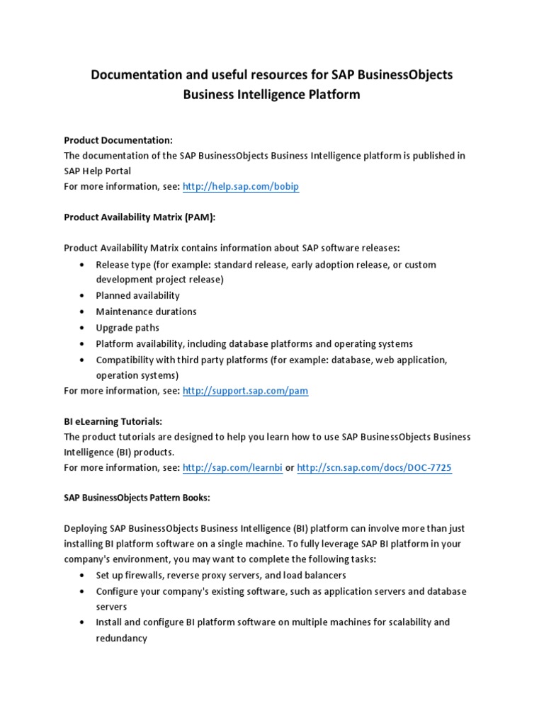Sap Businessobjects Bi Resources Guide Pdf Business Intelligence