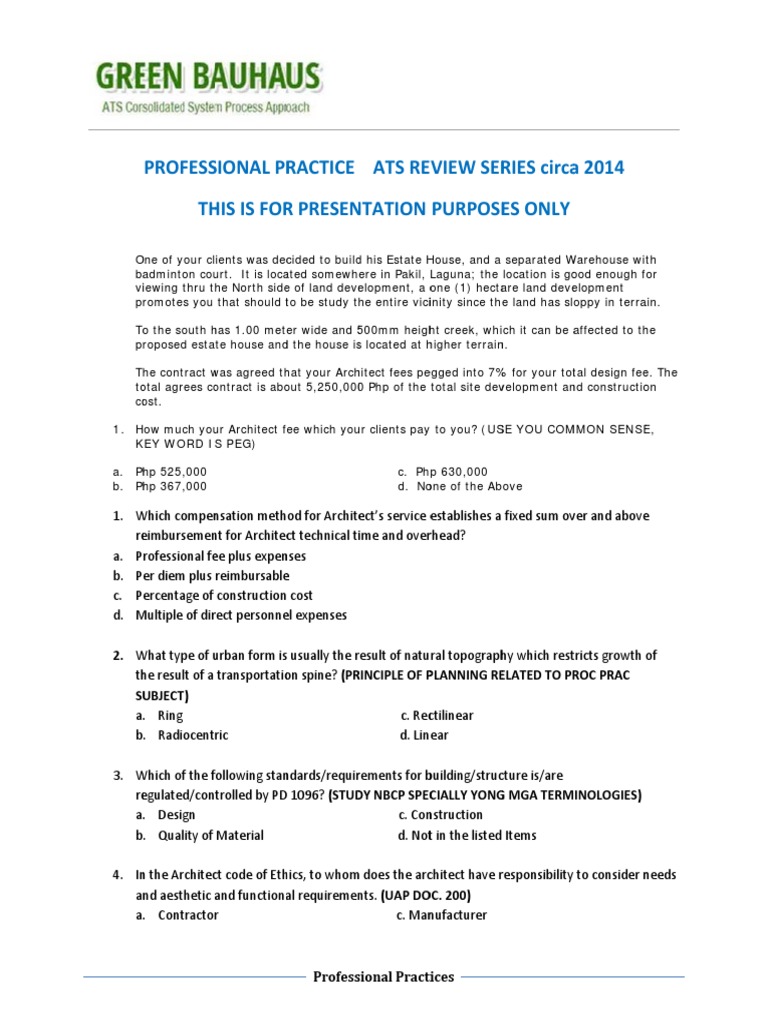 Collective Past Board Exam Questionnaire (PROFESSIONAL PRACTICE) | PDF ...