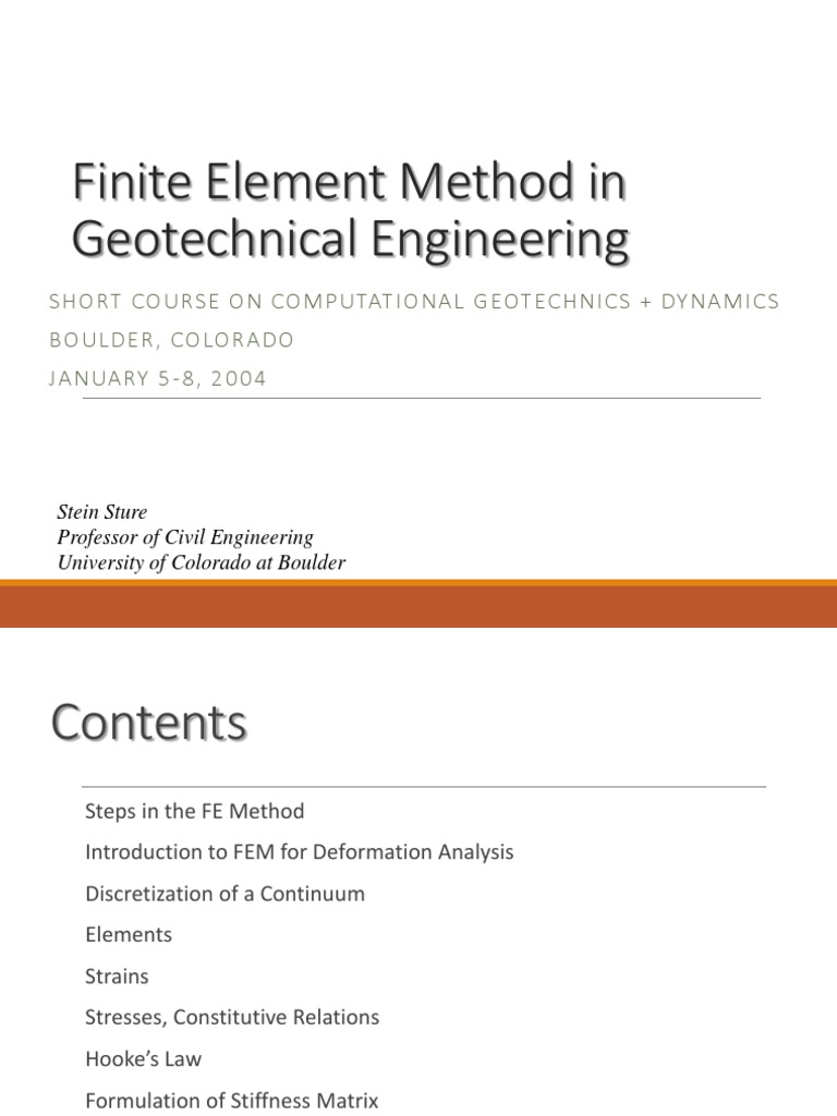 FEM in Geotech Engineering | PDF | Finite Element Method | Deformation (Mechanics)