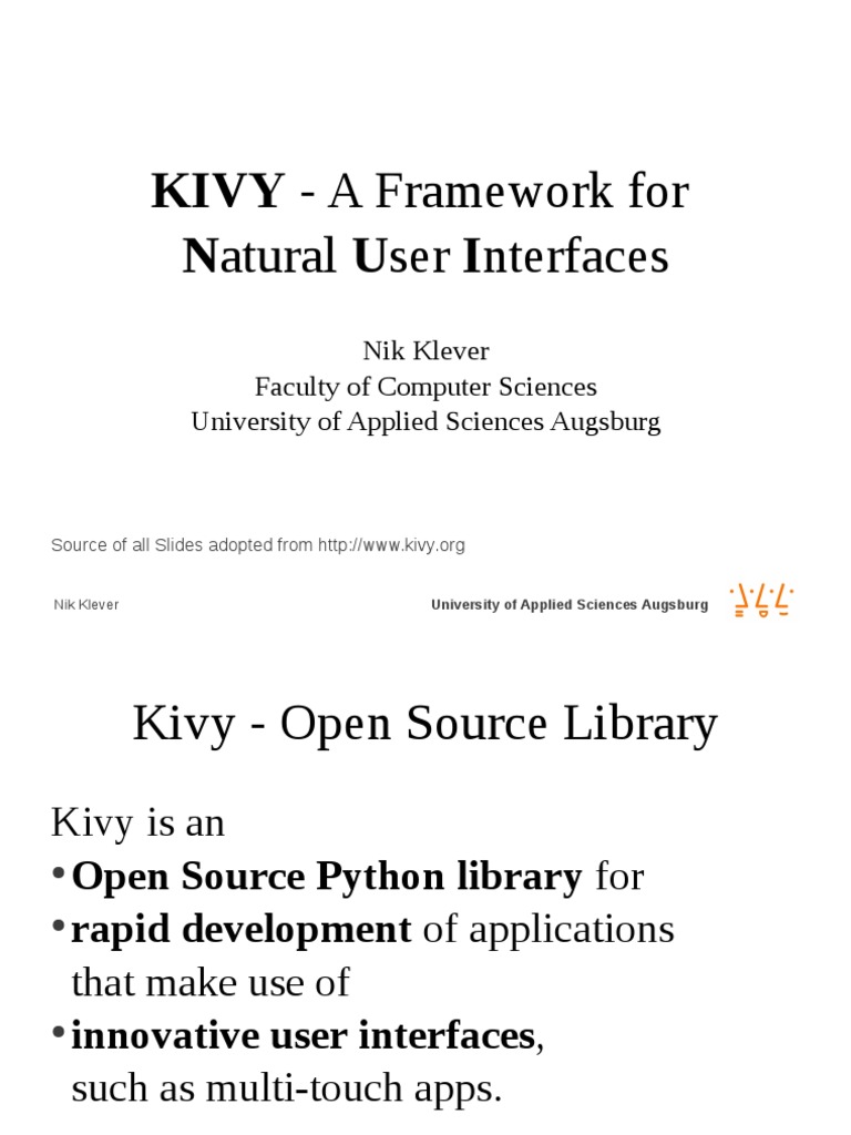 Kivy Framework MucPy | PDF | Widget (Gui) | Operating System