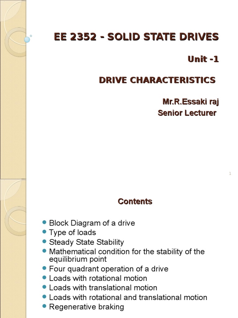 Characteristics and Operation of Solid State Drives: An Analysis of ...