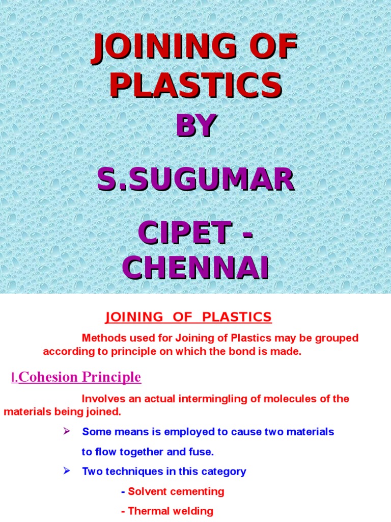 Joining of Plastics | PDF | Welding | Construction
