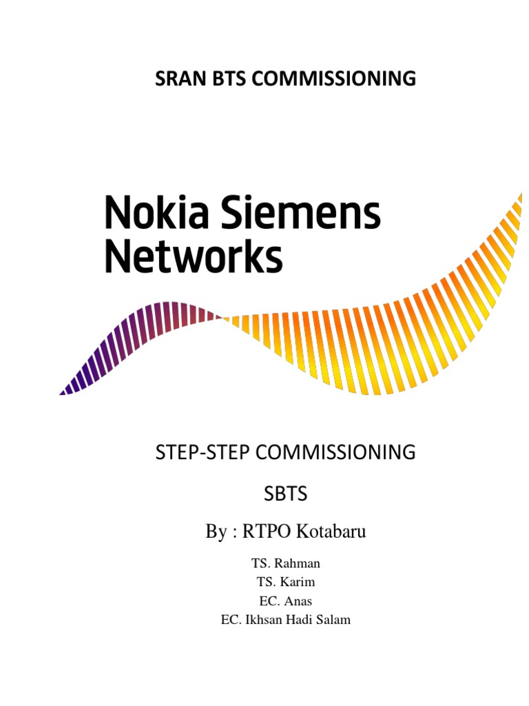 Sran Bts Commissioning: Step-Step Commissioning Sbts | PDF